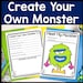 Create a Monster Writing Activity: Printable Monster Worksheet (digital ...