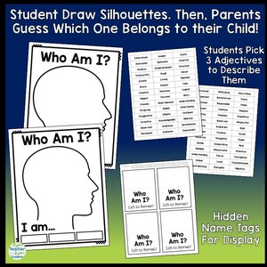 Back to School Silhouette Art | 'who Am I?' Activity | A Fun Open House ...