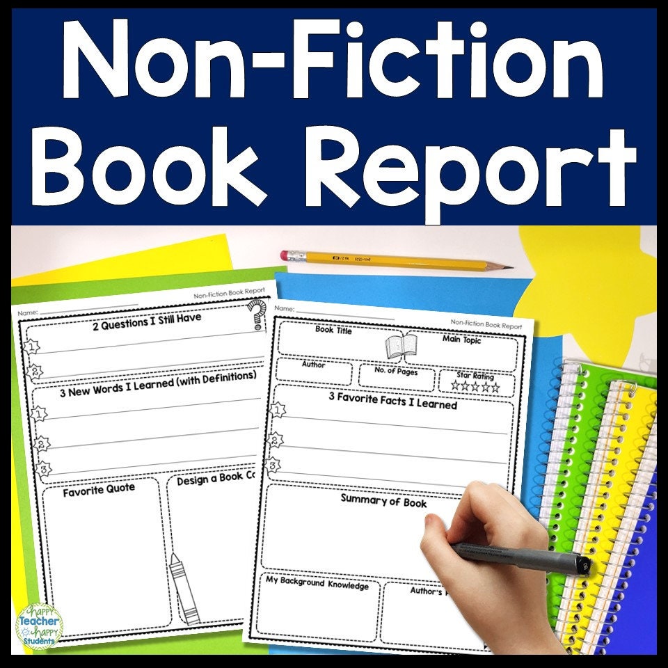 Non Fiction Book Report | 2 Page Nonfiction Graphic Organizer & Grading ...