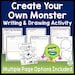 Create a Monster Writing Activity: Printable Monster Worksheet (digital ...