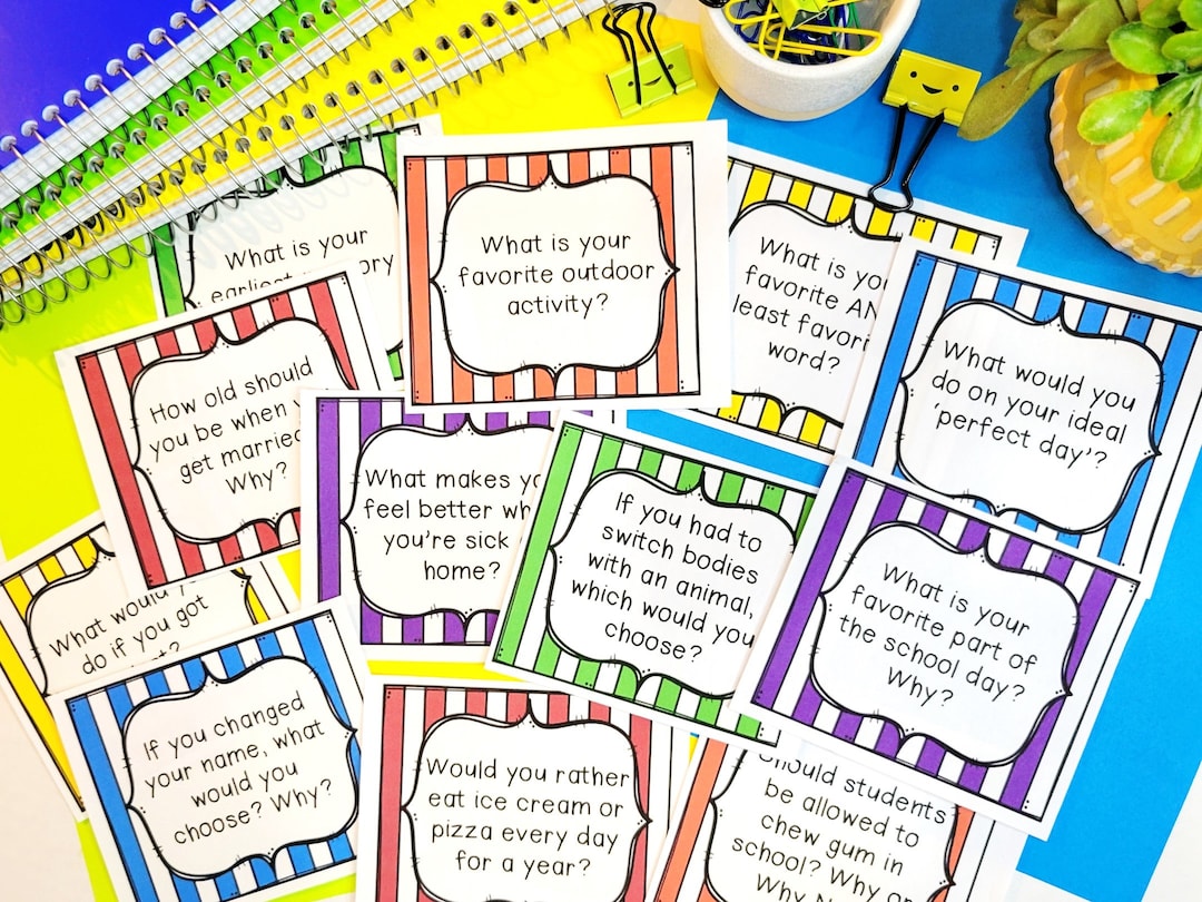 180 Conversation Starters Questions for Kids, Question Cards ...