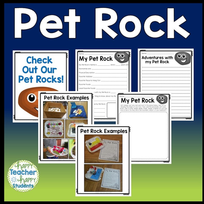 Pet Rock Craft and Writing Activity | Rocks & Minerals Activity or ...
