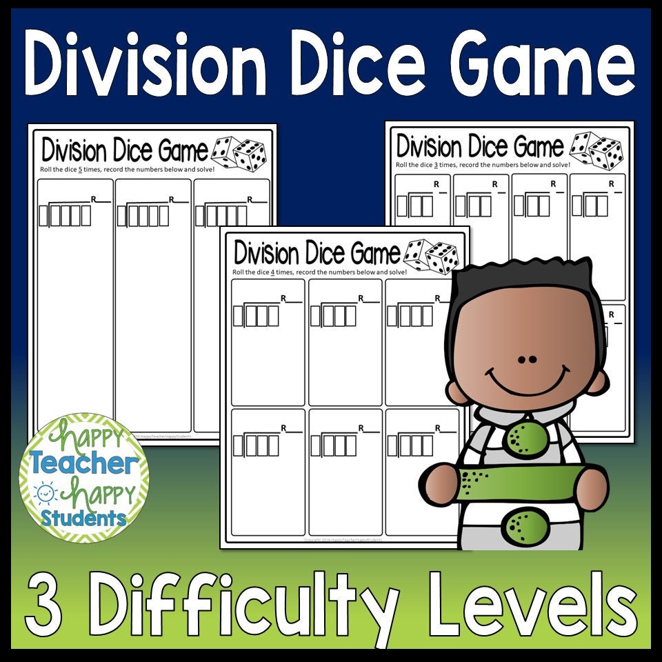Long Division Game, Long Division Dice Game, FUN Long Division ...