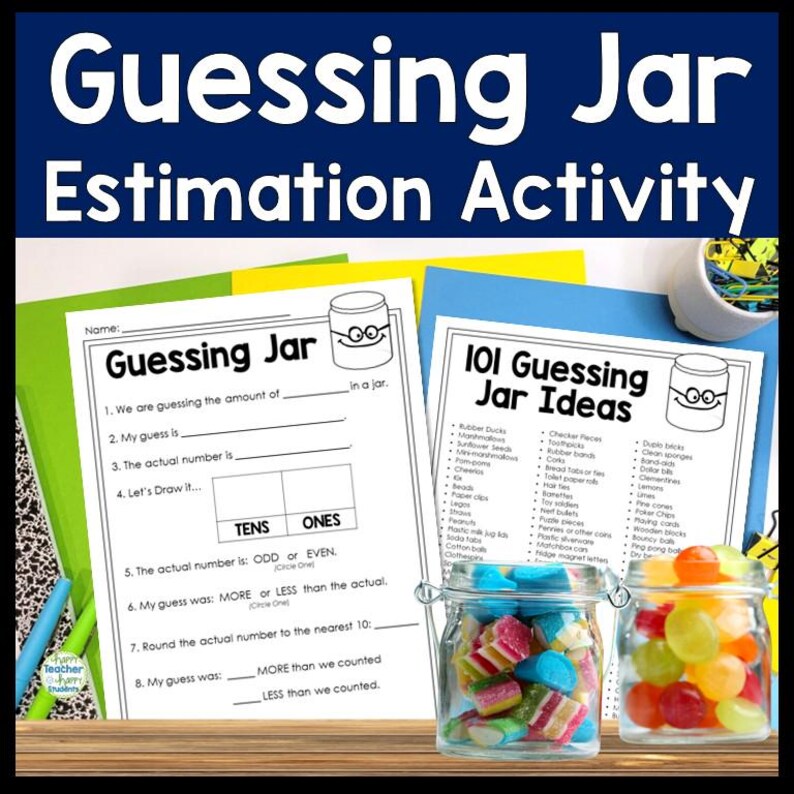 Guessing Jar Estimation Activity |101 Guessing Jar Ideas | Guess the ...