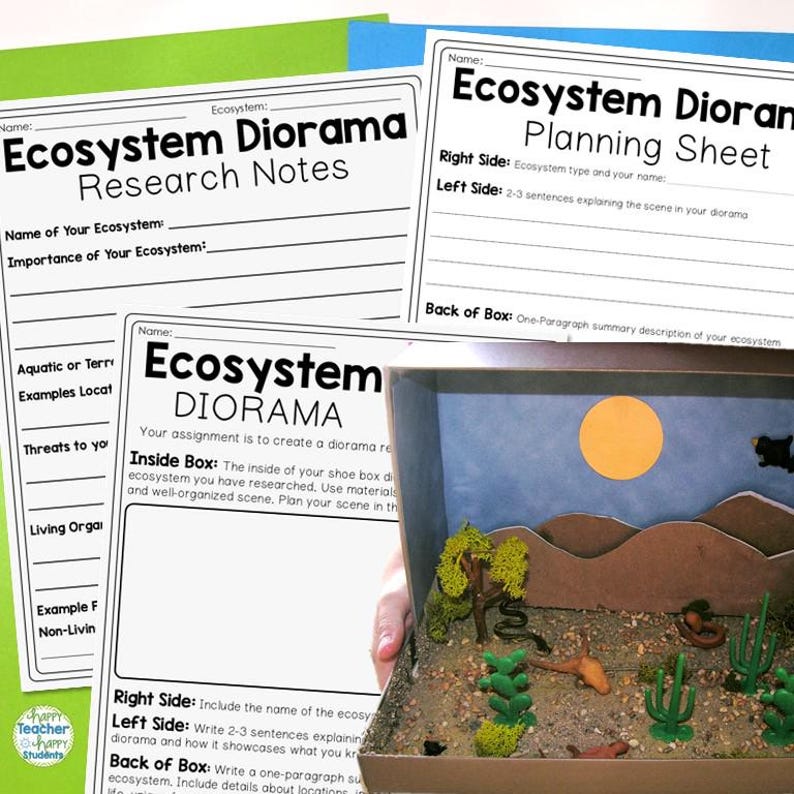 Ecosystem Project | Make a Shoebox Diorama | Use With ANY Ecosystem ...