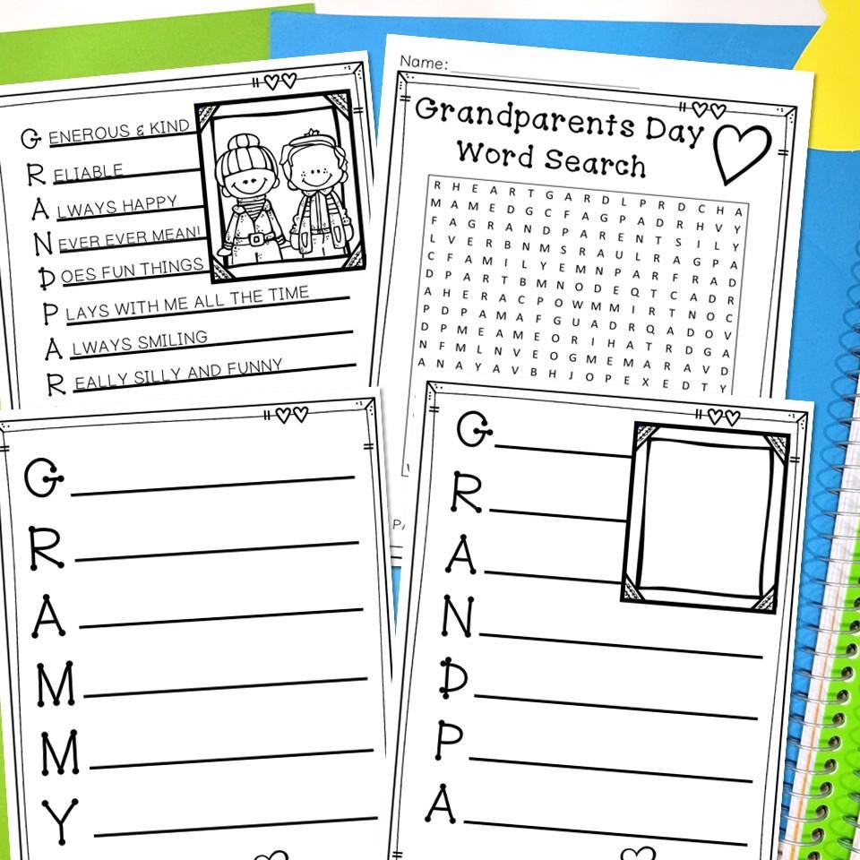 Grandparents Day Writing AND Grandparents Day Word Search ...