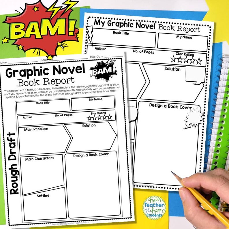 Graphic Novel Book Report Template: Creative Book Report Idea (digital ...