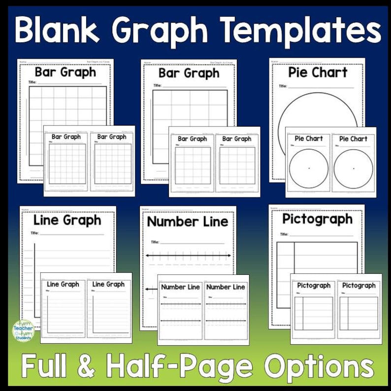 Blank Graph Templates: Bar Graph, Pie Chart, Pictograph, Line Graph and ...