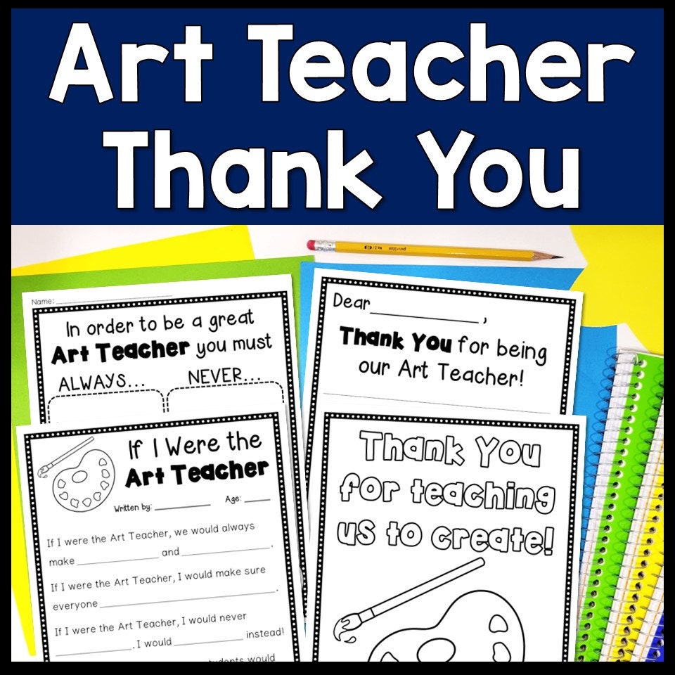Art Teacher Appreciation Card | Thank You Card for Art Teacher (digital ...