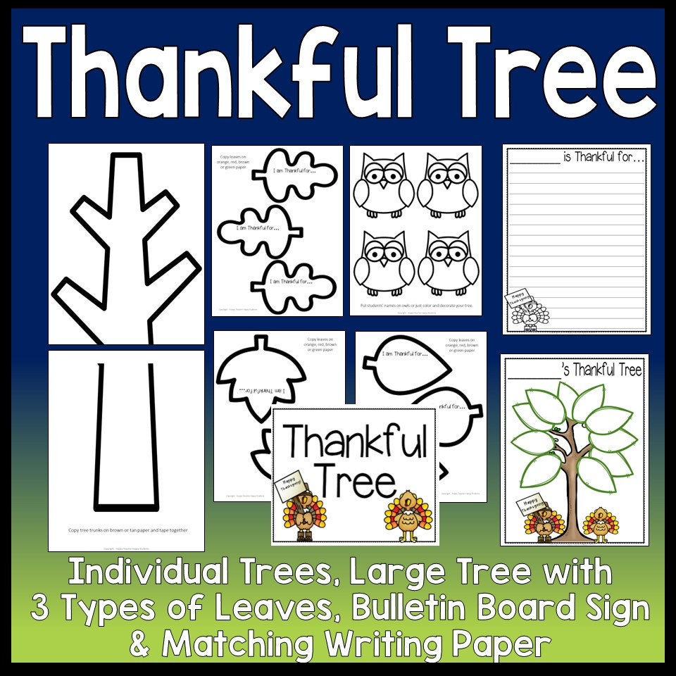 Thankful Tree Activity: Thanksgiving Bulletin Board (digital Download ...