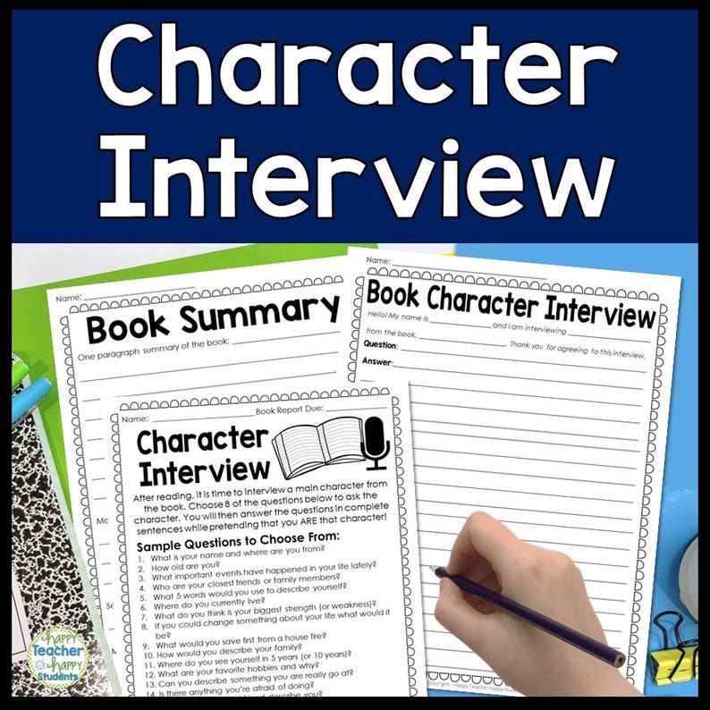 Book Character Interview Book Report | Interview Book Character From ...