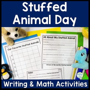 Stuffed Animal Day Activities: Writing & Math Activities (digital ...