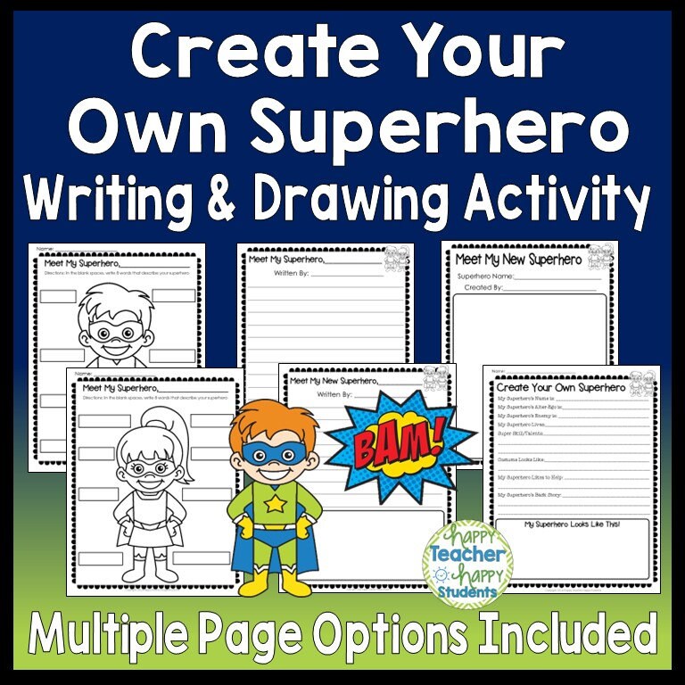 Create Your Own Superhero Worksheet Free Superhero Templates