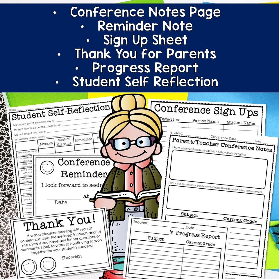 Parent Teacher Conference Forms Bundle | Conference Form, Reminder ...