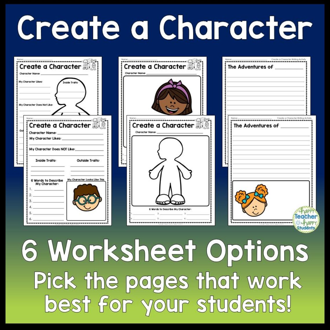 Create a Character | Create a Book Character Writing & Drawing Activity ...