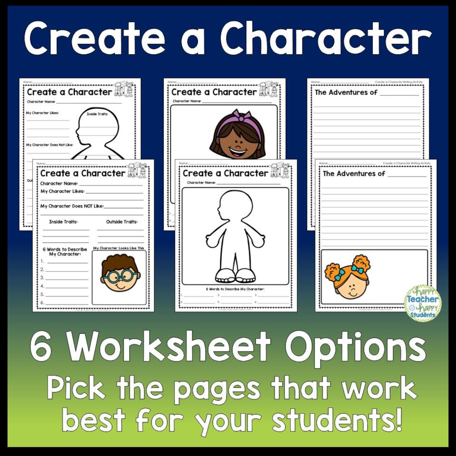 Create a Character | Create a Book Character Writing & Drawing Activity ...