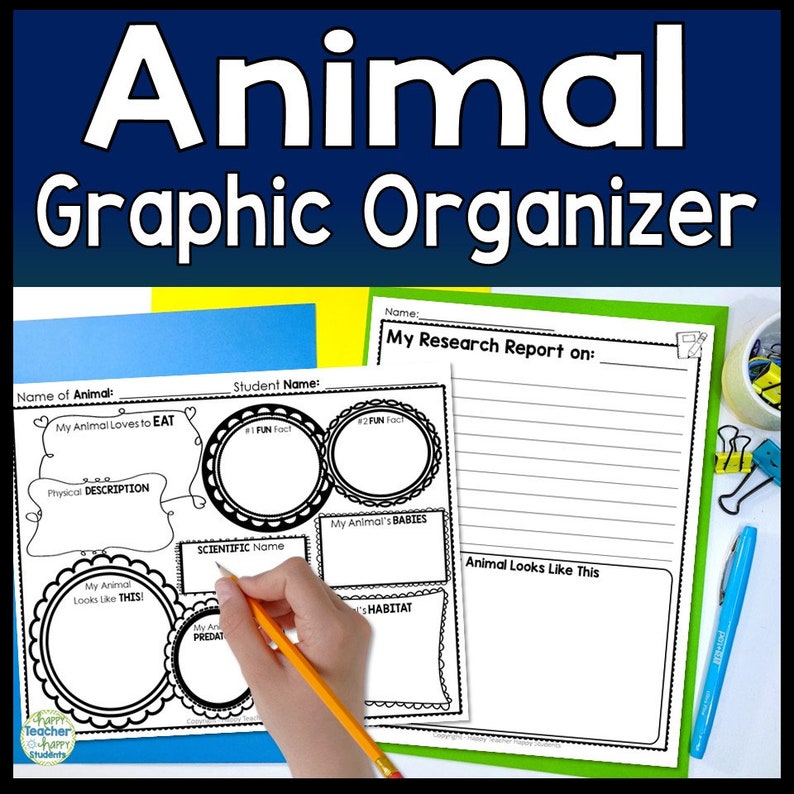Animal Graphic Organizer Animal Research Activity Poster & Animal ...