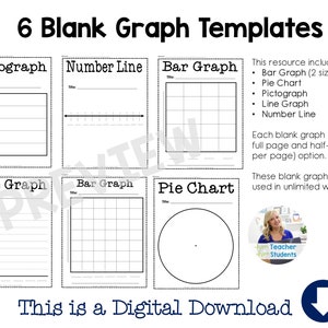 Blank Graph Templates: Bar Graph, Pie Chart, Pictograph, Line Graph and ...