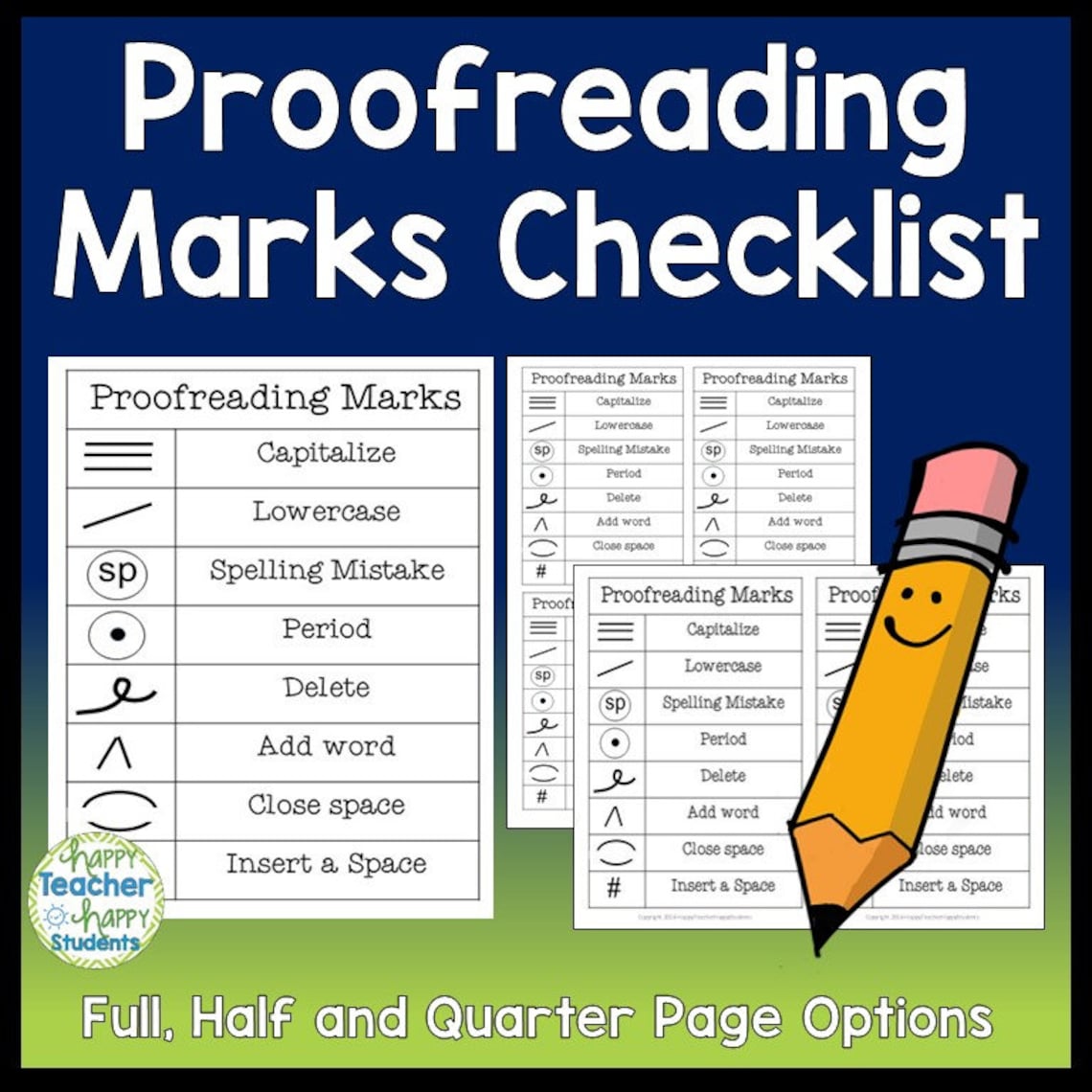 Proofreading Marks Checklist | Proofreading Checklist | PDF Download ...