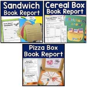 5 Creative Book Reports | Book Report Bundle for Grades 3-5 (printable ...