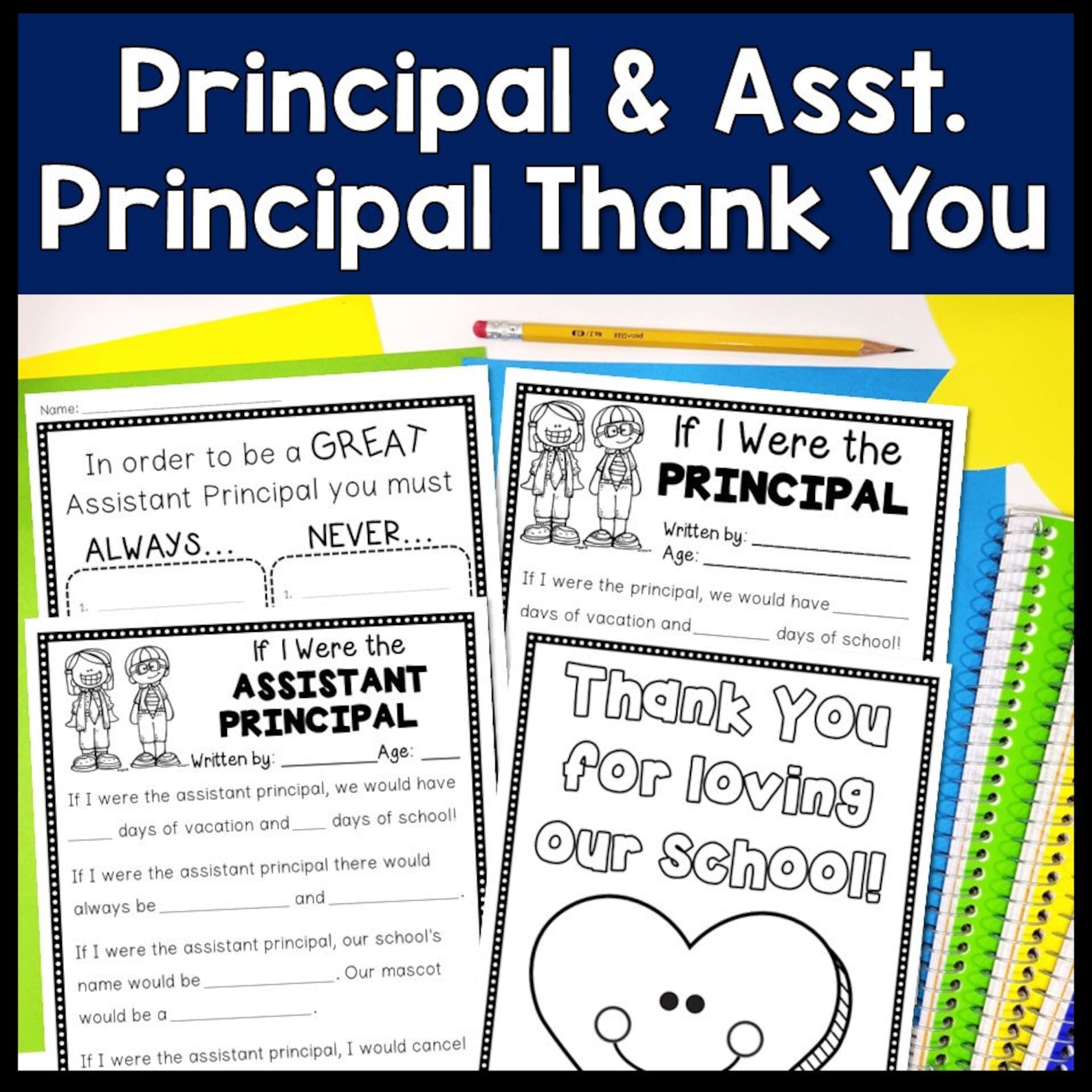 Principal and Assistant Principal Appreciation Note | Thank You Card ...
