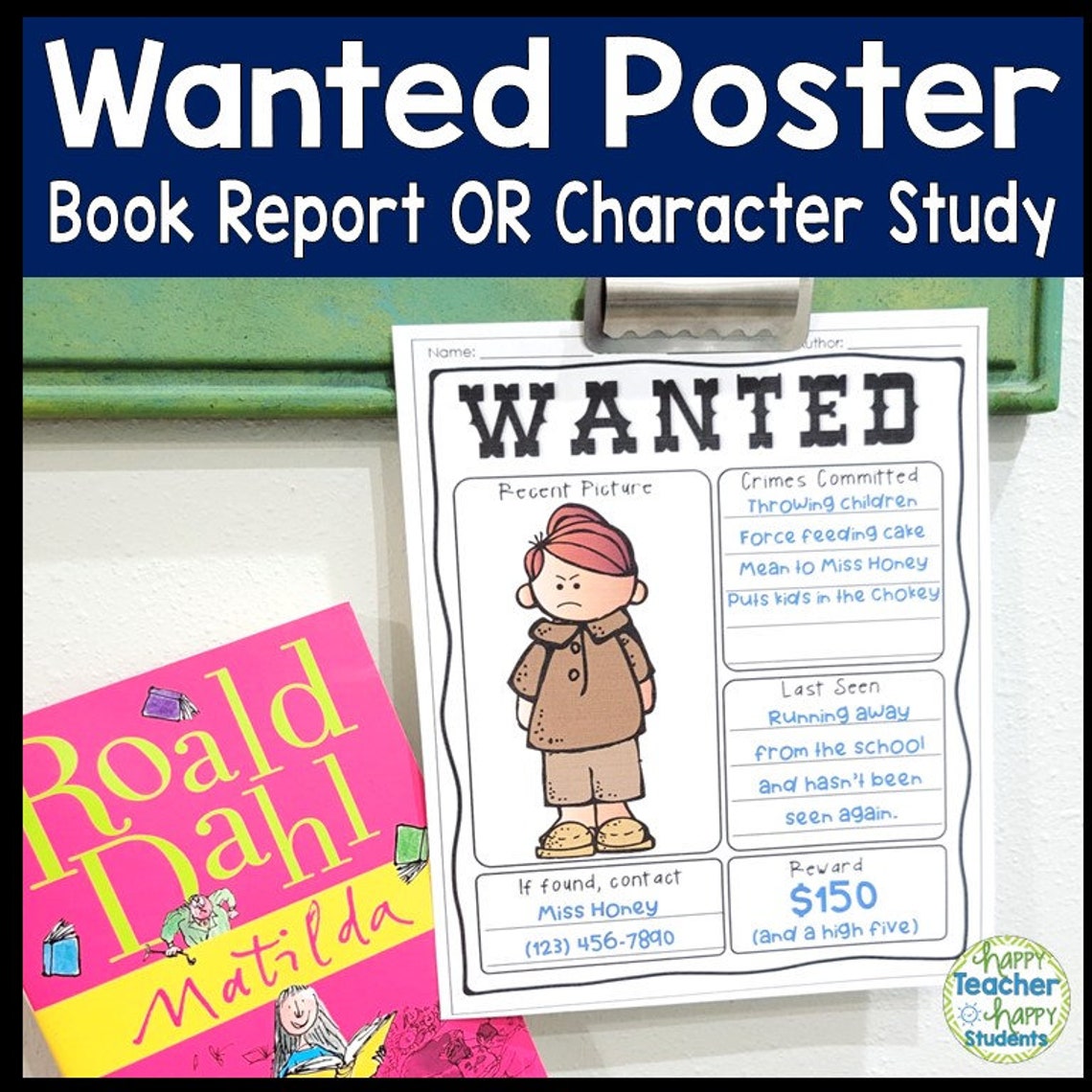Wanted Poster Templates Character Wanted Poster Wanted Poster Book Report Fun Creative Book 