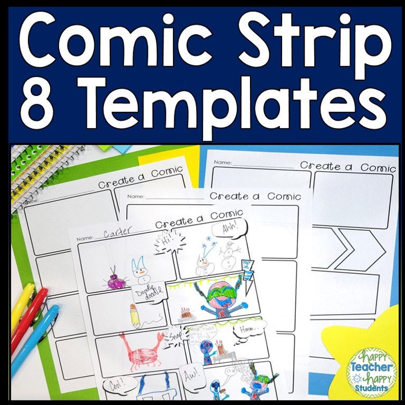 Comic Strip Templates: Blank Comic Book Paper (digital Download) - Etsy