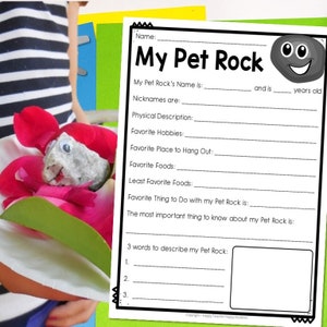 Pet Rock Craft and Writing Activity | Rocks & Minerals Activity or ...
