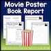 Movie Poster Book Report Template, Book Report Activity, Book Report ...