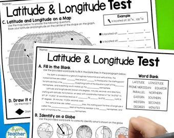 Latitude & Longitude Anchor Chart - Etsy UK