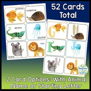 A-Z Animal Charades | 52 Printable Charade Cards (digital Download) - Etsy