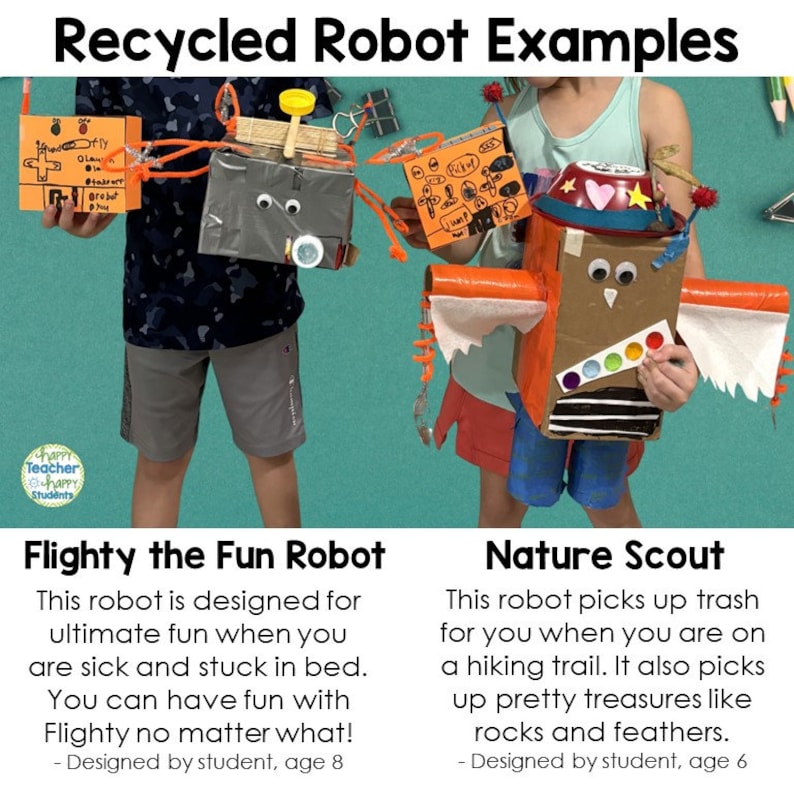 Make a Recycled Robot Project, Build a Robot Craft, FUN Robotics STEM ...