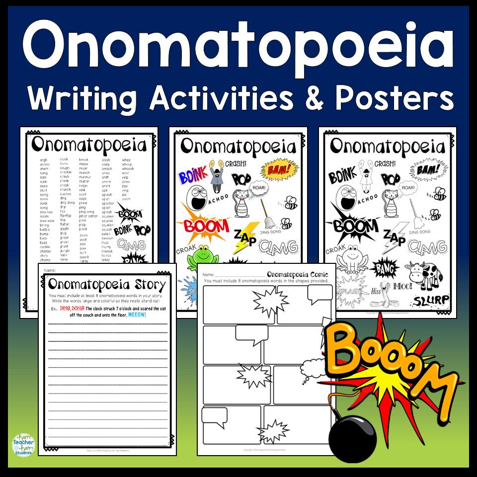 Onomatopoeia Activities & Posters: Word List, Write a Comic | Comic ...