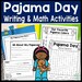 Pajama Day Activities | Pajama Day Party | Word Search, Writing & Math ...
