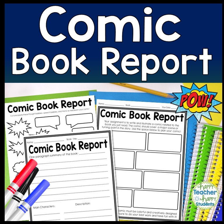 Comic Book Report Template: Fun Book Project for Students (PDF) - Etsy