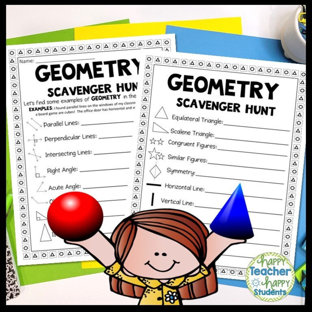 Geometry Scavenger Hunt: A Fun Geometry Activity Write the Room ...