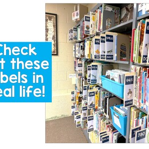 Nonfiction AND Fiction Library Shelf Dividers, Classroom Library Shelf ...