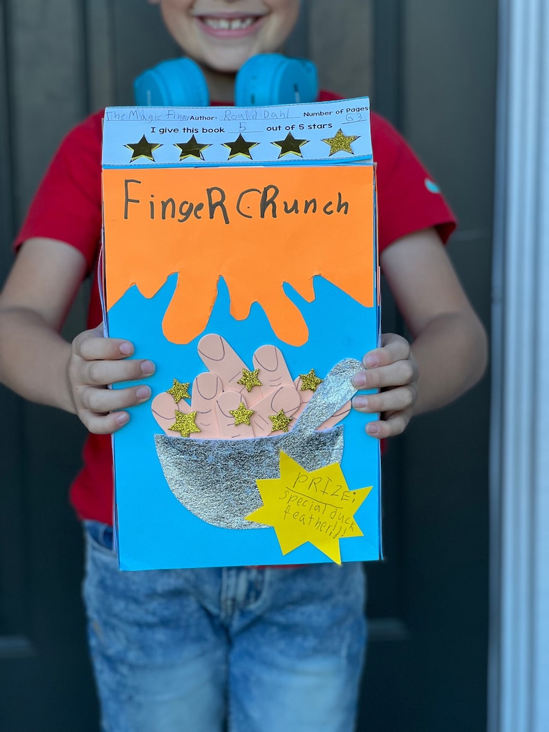 Cereal Box Book Report Template, Fun Book Project for Elementary ...