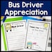 Bus Driver Appreciation Thank You Card | Printable Bus Driver Thank You ...