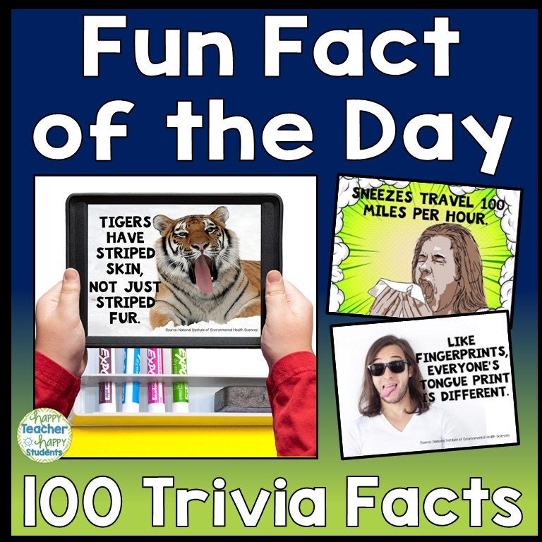 Daily Trivia: 100 Fun Daily Facts of the Day Funny & - Etsy