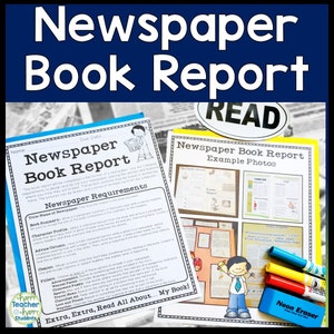 Newspaper Book Report Template | Fiction & Nonfiction Printable Book ...