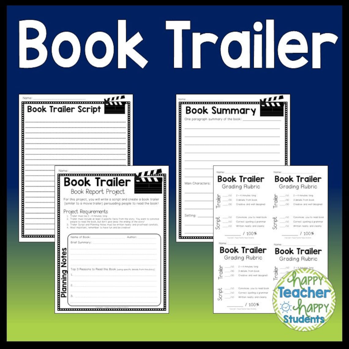 Book Trailer Book Report | Book Trailer Project | Make Video or Skit ...