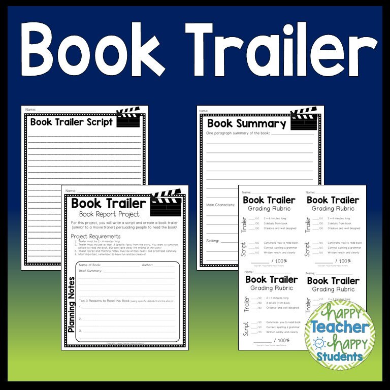 Book Trailer Book Report | Book Trailer Project | Make Video or Skit ...