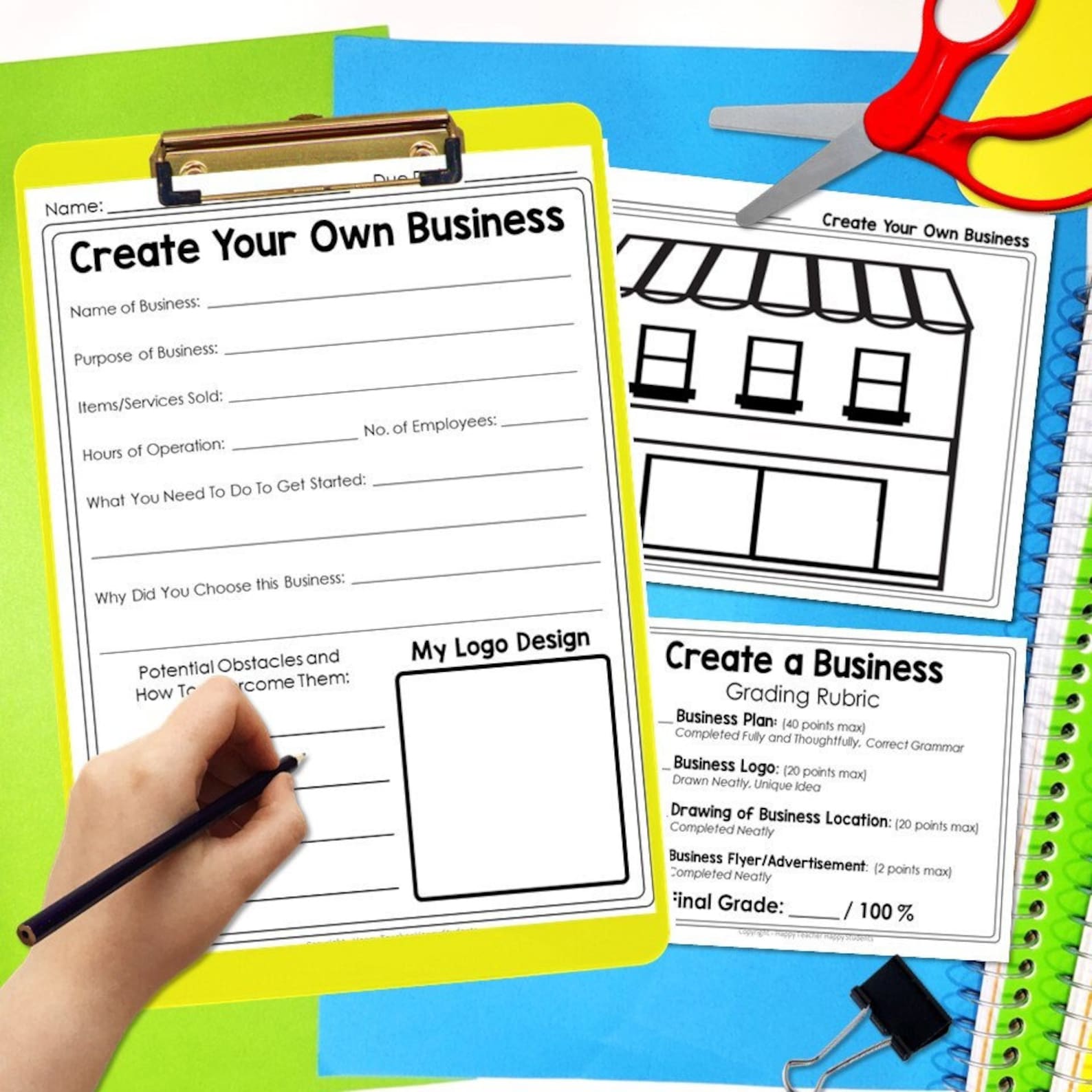 Create Your Own Business Project for Kids | Create a Business Activity ...