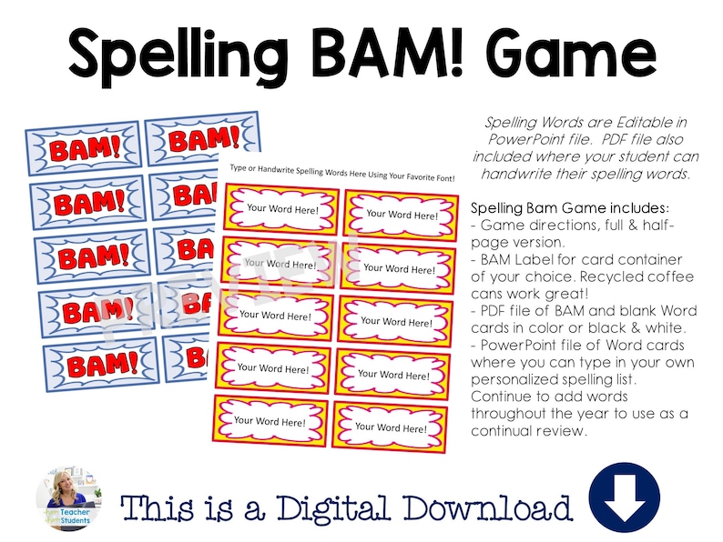 Spelling Games: EDITABLE Spelling Game (spelling Activities, Use Any ...