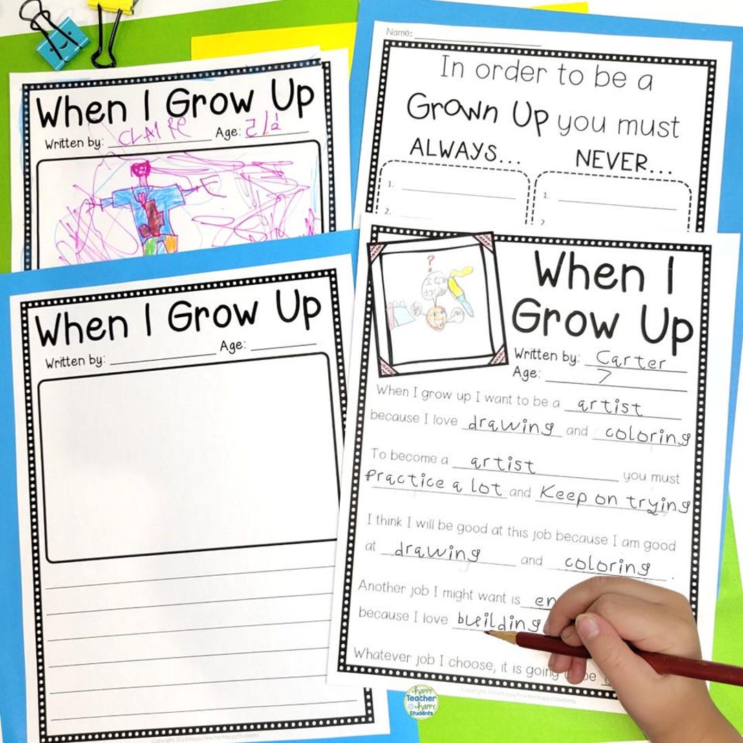 When I Grow up Writing Activity, What I Want to Be When I Grow up ...