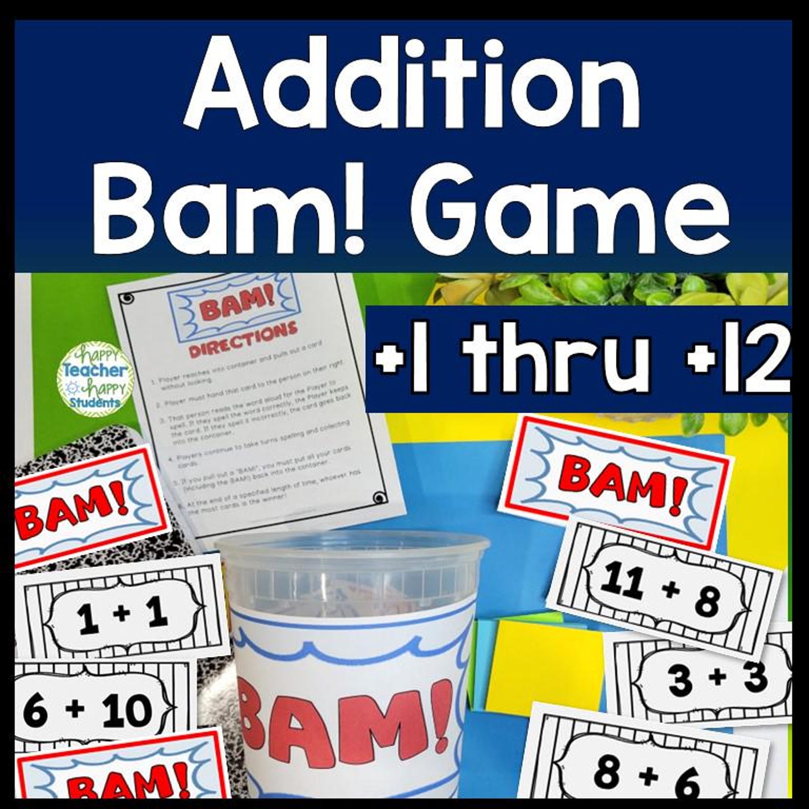 Addition Facts BAM Game: Addition Math Game (digital Download) - Etsy