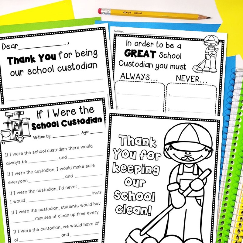 Custodian Appreciation Printables - Etsy