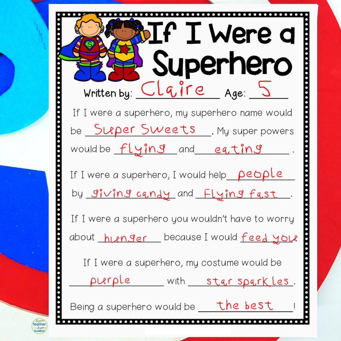 If I Were a Superhero | Superheroes Writing Activity | Superhero ...