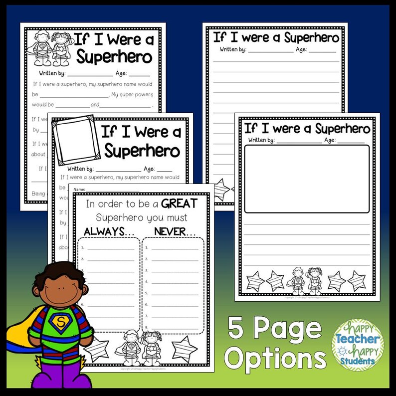 If I Were a Superhero | Superheroes Writing Activity | Superhero ...